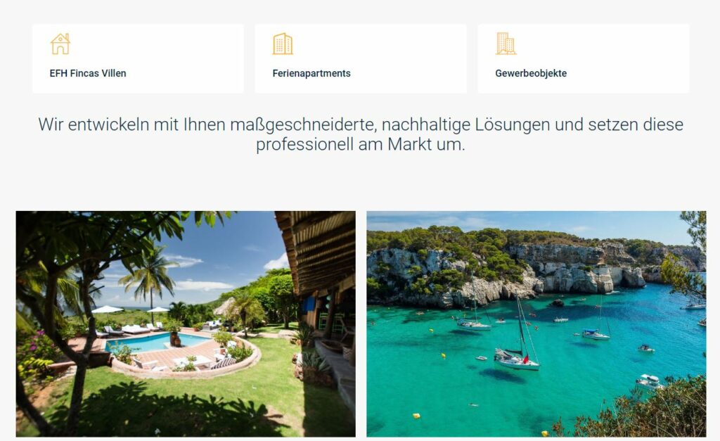 Website für Projektentwickler auf Mallorca | Popwerft